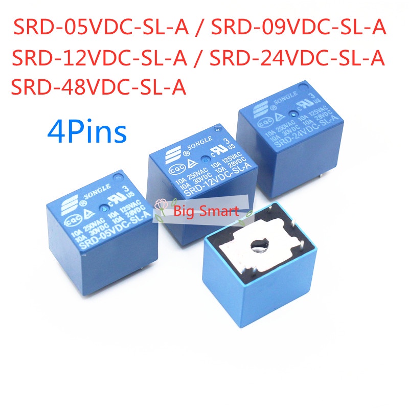 10 pcs Original Power Relays SRD-05VDC-SL-A SRD-09VDC-SL-A SRD-12VDC-SL ...