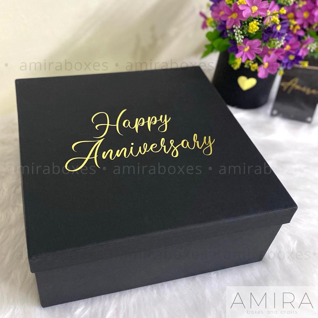 ONHAND - "Happy Anniversary" Gift Box - black | Shopee Philippines
