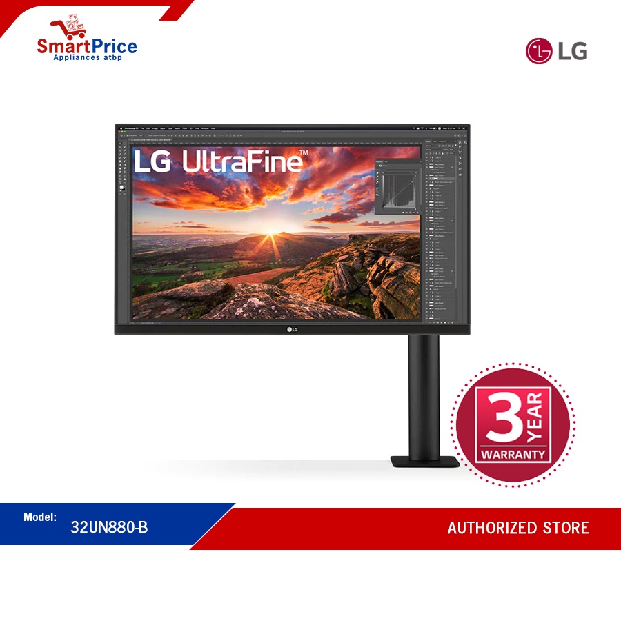 LG 32" UltraFine Ergo 4K Monitor 32UN880-B 32 Inch UHD | IPS Display ...