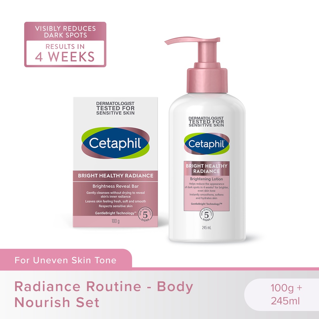 Cetaphil Radiance Routine - Body Set (Brightness Reveal Bar - 100g ...