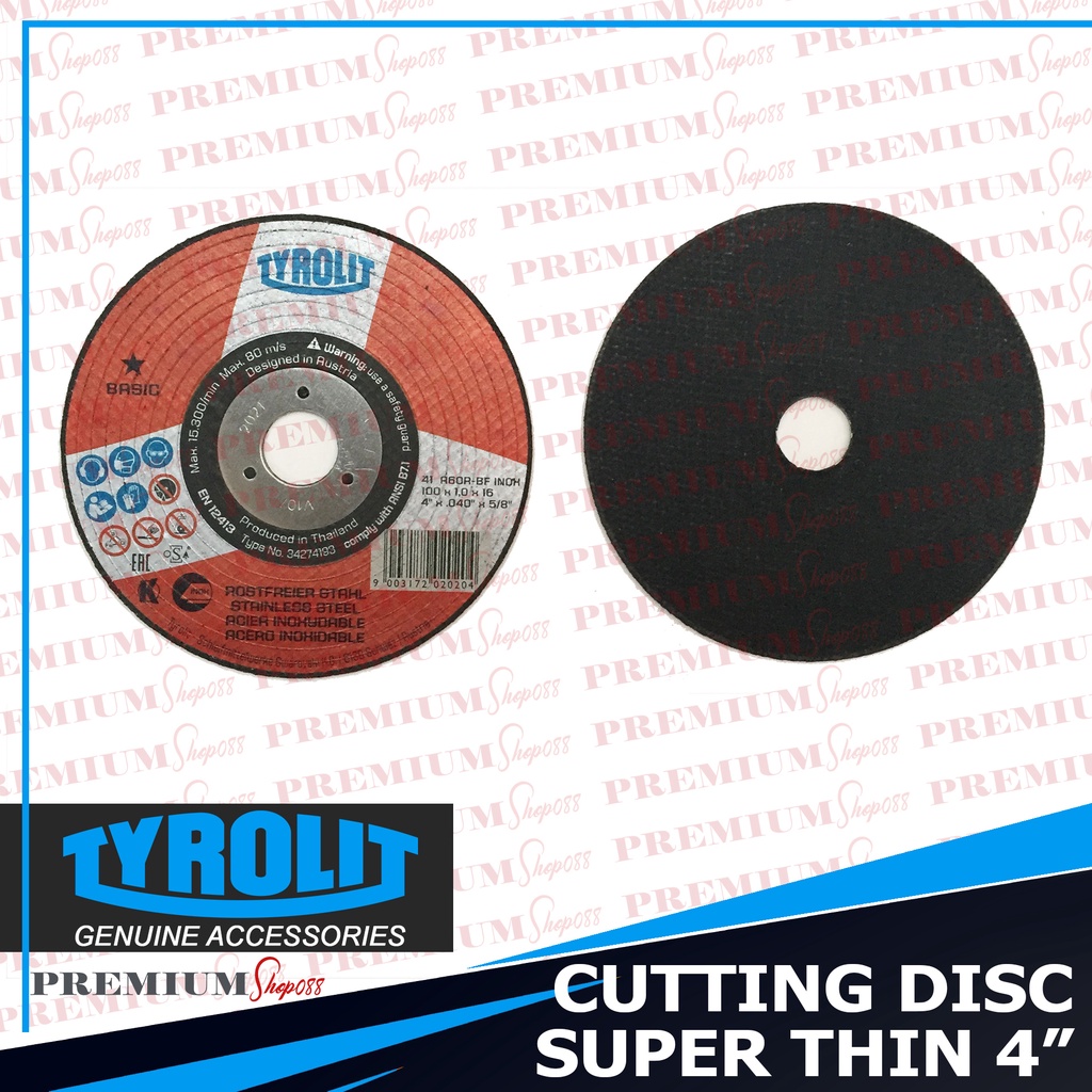 ORIGINAL 4" Tyrolit Cutting Disc Cut Abrasive Wheel 4 100mm Super Thin ...