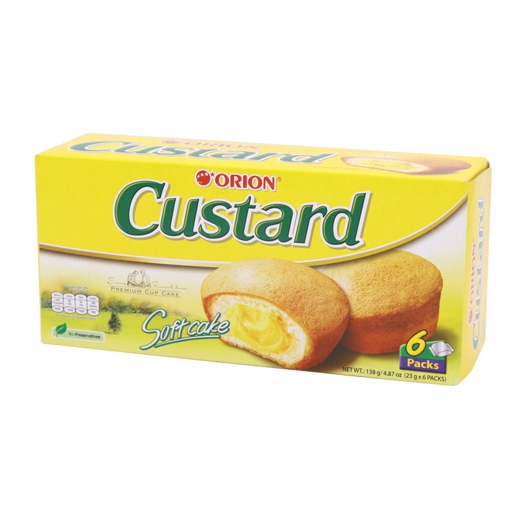 Orion Custard Premium Soft Cake 6s | Shopee Philippines