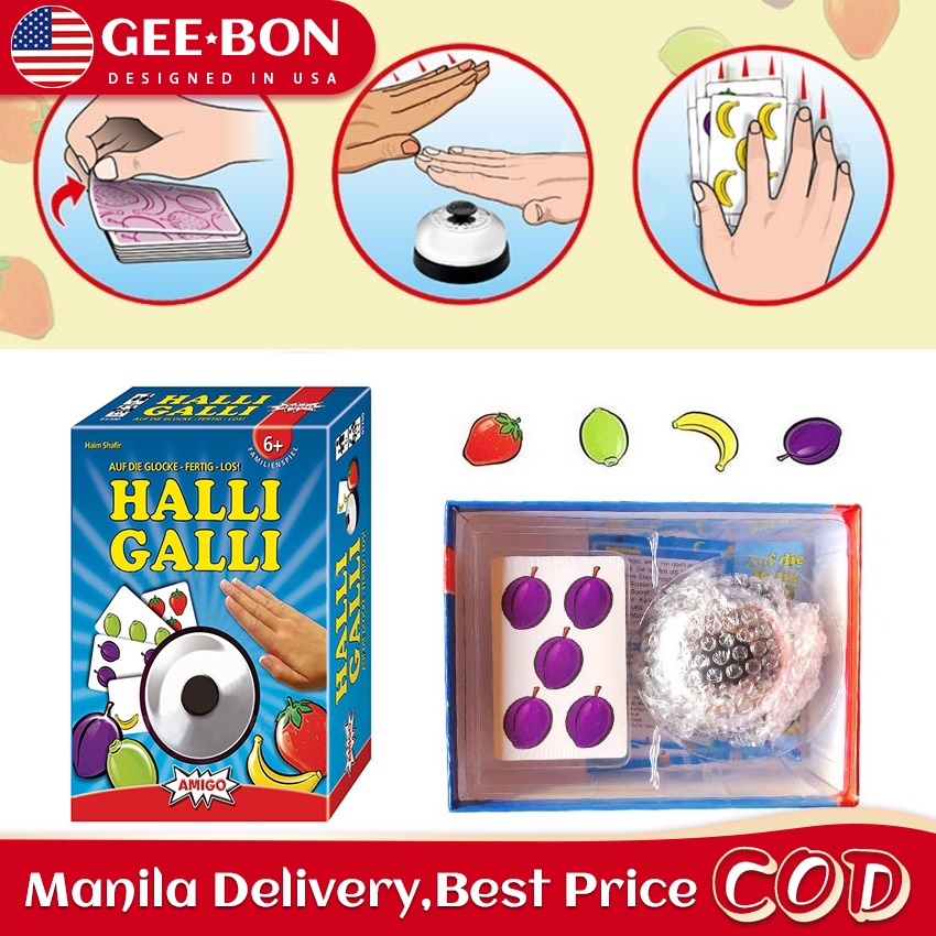 GEEBON Halli Galli Board Game Quick Response Party Activity Multiplayer ...