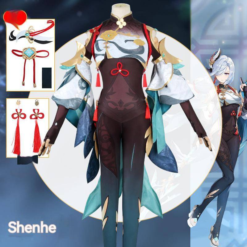 【Wetrose】Genshin Impact Shenhe Cos Clothes Games Role Playing Clothes ...