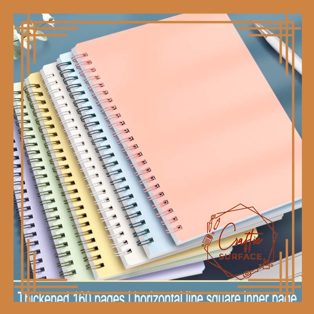 A5/B5 Spiral Frosted Colored PP Cover basic notebook Lined&Grid Pages School Supplies | Shopee ...