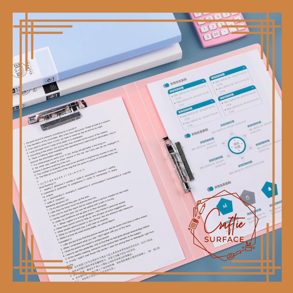 A4 Document File Envelopes Dual Clip Folder Assorted Morandi Colors ...