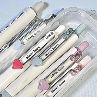 Steve Domi Heart Press Pen Stationery Large Capacity Gel Pen ST Pen ...