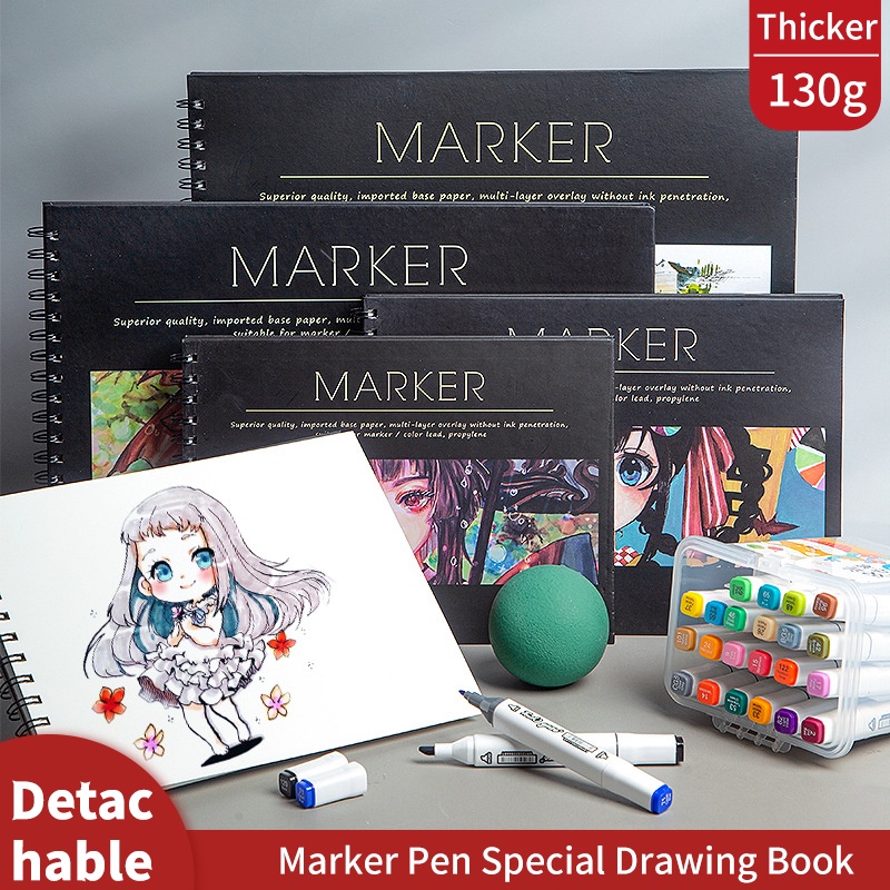 A4/8K/16K Marker pen special sketchbook Sketch Book Bound Sketch Pad ...