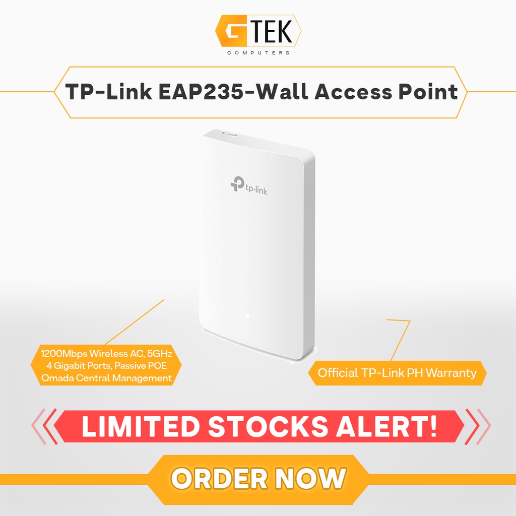 TP-Link EAP235-Wall Omada AC1200 Wireless MU-MIMO Gigabit Wall Plate ...