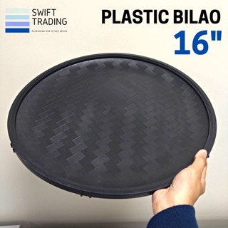 Plastic Bilao Size 16 inches Black Bilao Food Bilao Tray Reusable Bilao ...