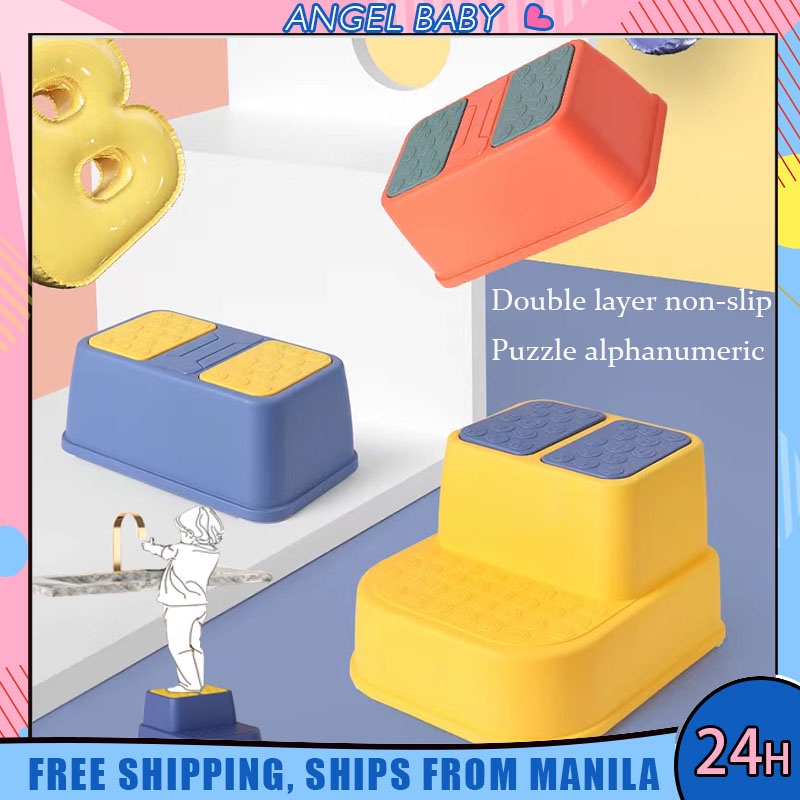 COD 2 in 1Anti-Slip Step Stool Multi-use for Kids Stand and Sit ...