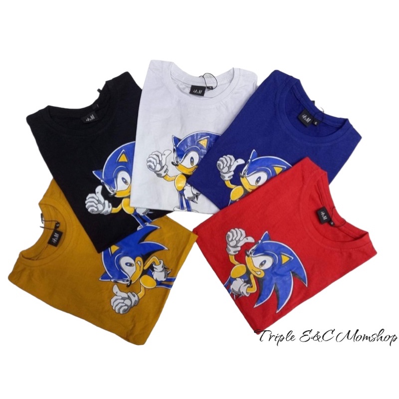 Sonic h&m hm kids shirt high quality 4-12yo | Shopee Philippines