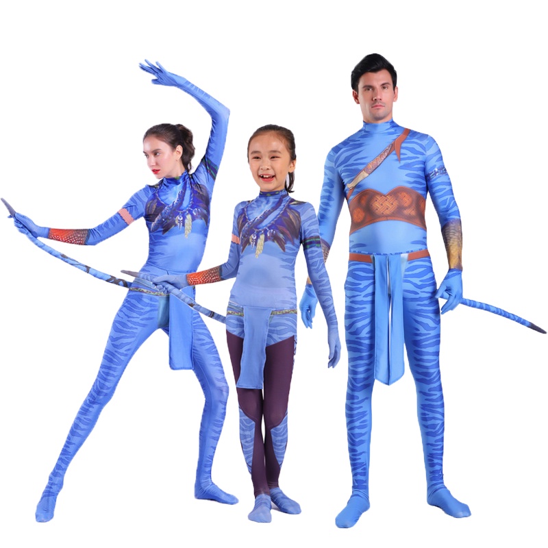 Avatar 2 Cosplay Costume Movie Jake Sully Neytiri Bodysuit Suit Zentai ...