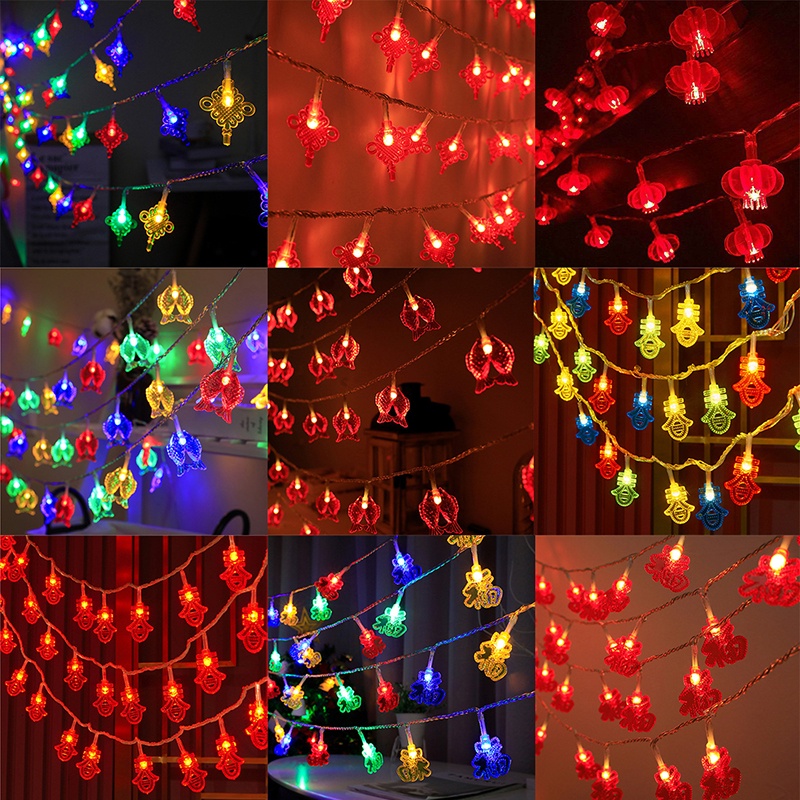 CNY Product 3Meter 20 Leds Spring Festival String Lights Red Chinese ...