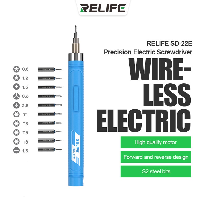 RELIFE SD-22E Precision Electric Screwdriver 6 Types of 10 Precision ...