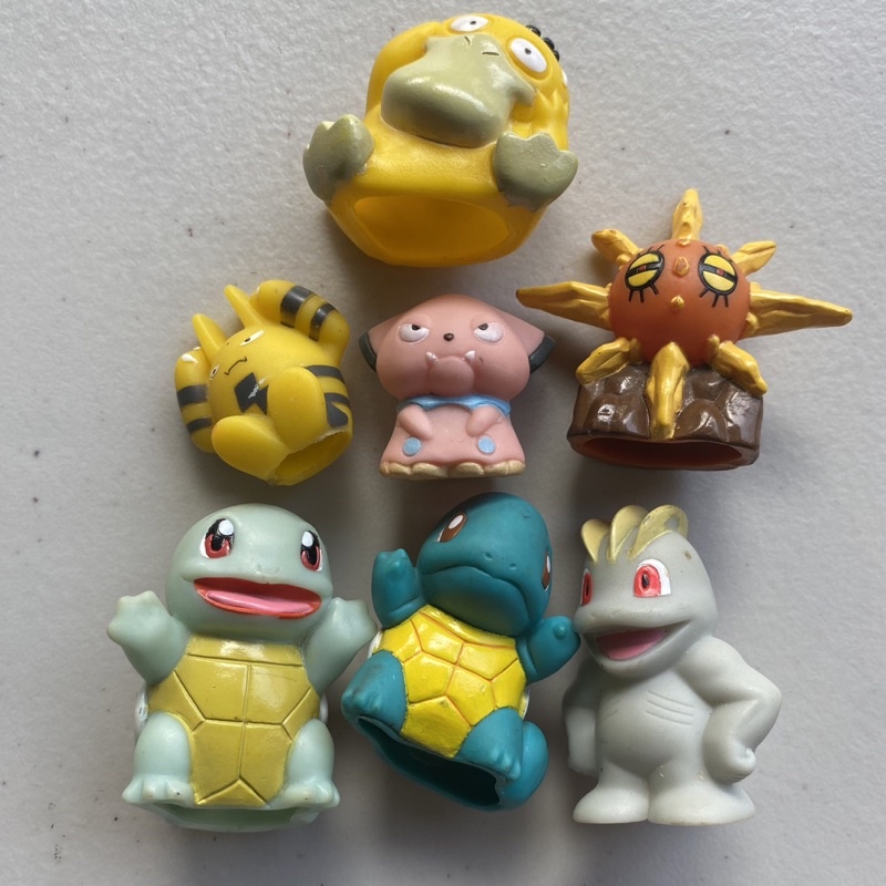 Pokemon Finger Puppet Psyduck Elekid Snubbull Solrock Squirtle Machop ...