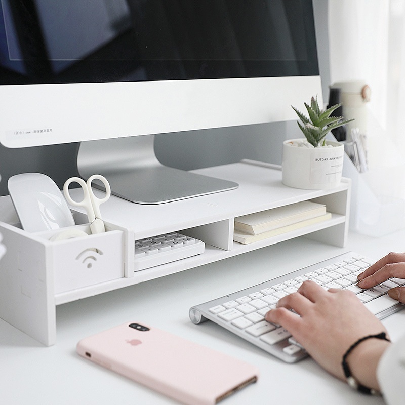 Computer Monitor Elevated Rack Office Desk Keyboard Desktop | Shopee ...