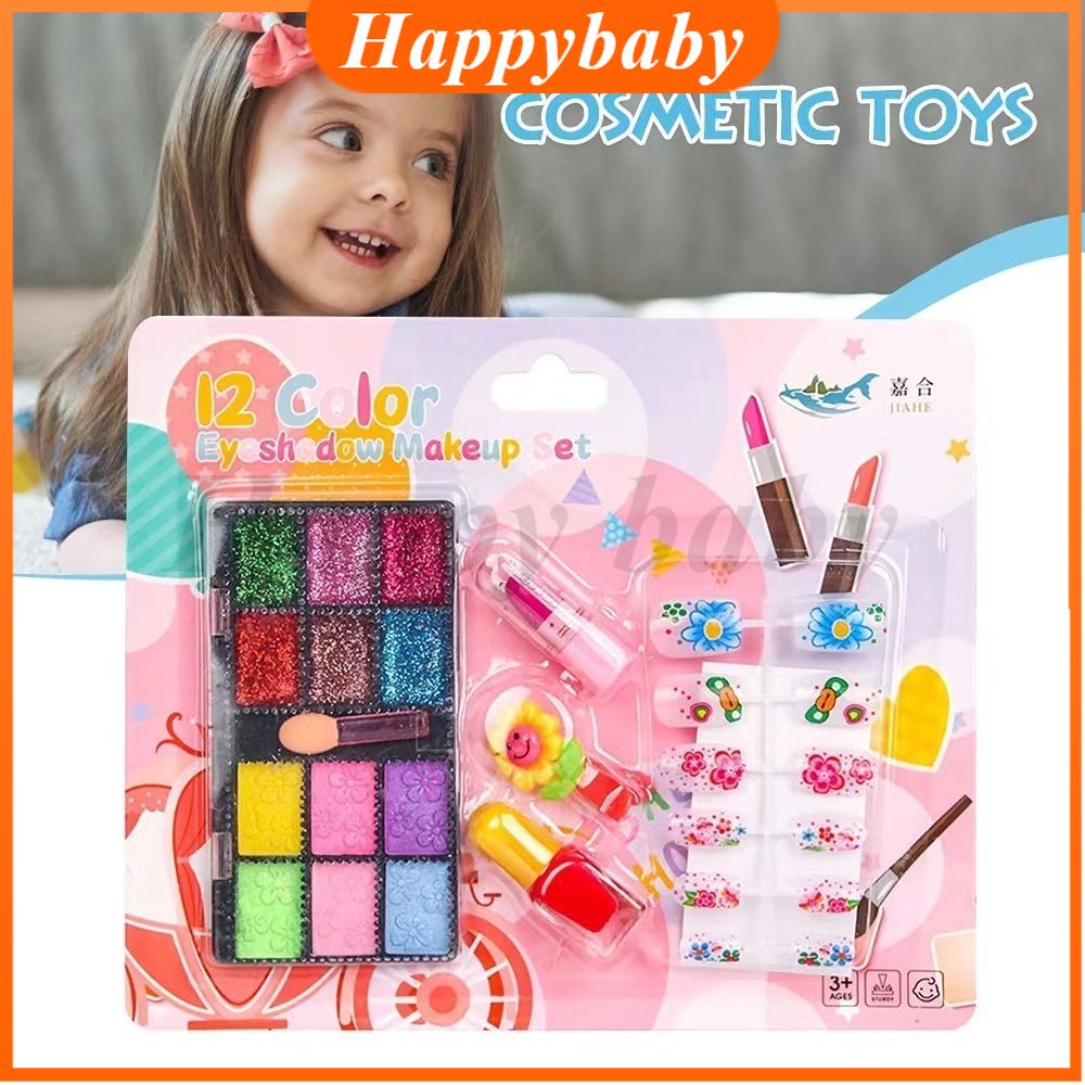 New Kids Cosmetics Sets Girls Makeup Toys Eyeshadow Nail Polish Beauty ...