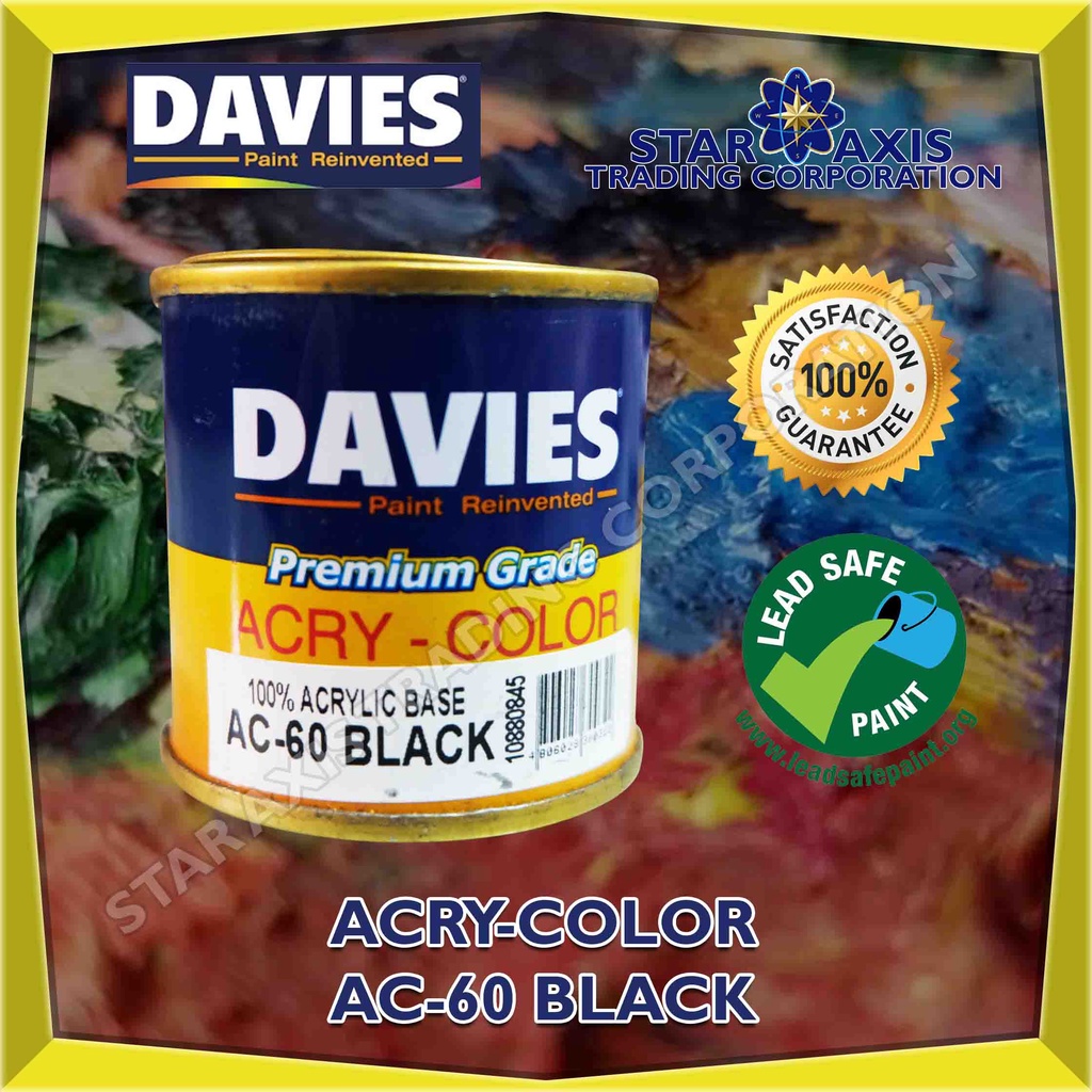 DAVIES PREMIUM GRADE ACRY-COLOR 100% ACRYLIC BASED WHITE BASED PAINT AC ...