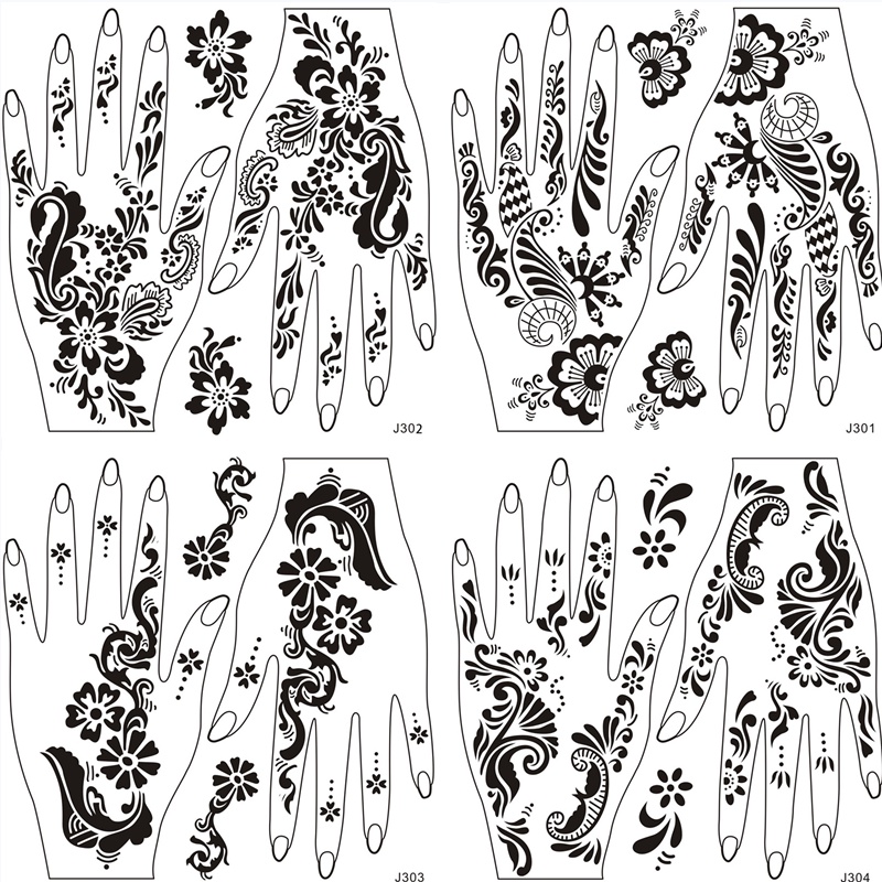 Beauty Hand Sticker Tattoo Sticker Spray Painted Herbal Tattoo Sticker ...