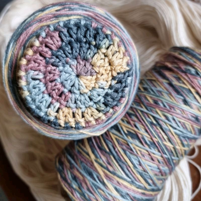 Neutral earth inspired handye multicolor yarn 8ply 250g | Shopee ...