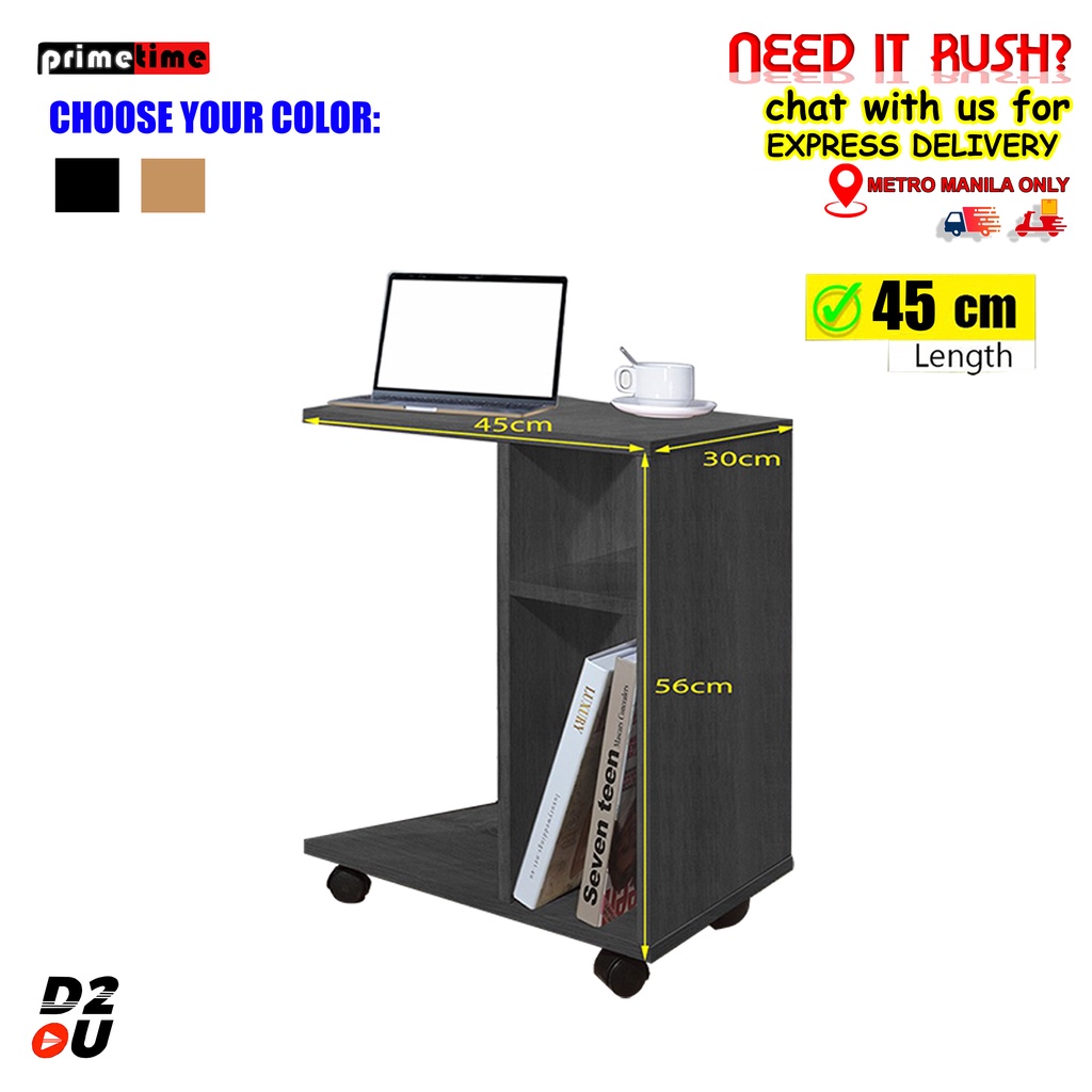 Primetime Modern Living room Rolling Side Table - Center table - Side ...