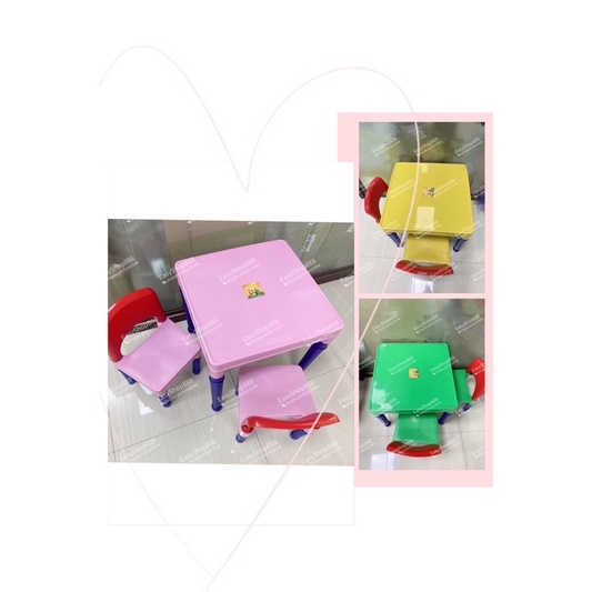 STUDY TABLE WITH 2 CHAIRS KIDS TABLE AND CHAIR SET KIDDIE TABLE SET ...