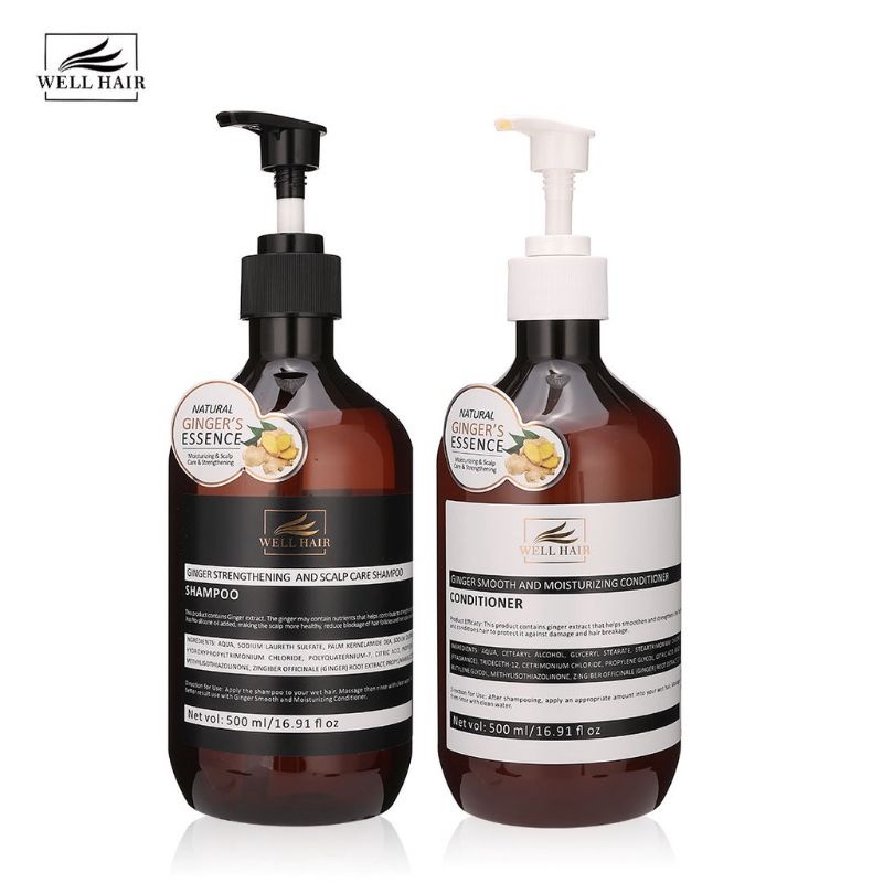 Wellhair Ginger Shampoo Conditioner 500ml And Bremod Shampoo