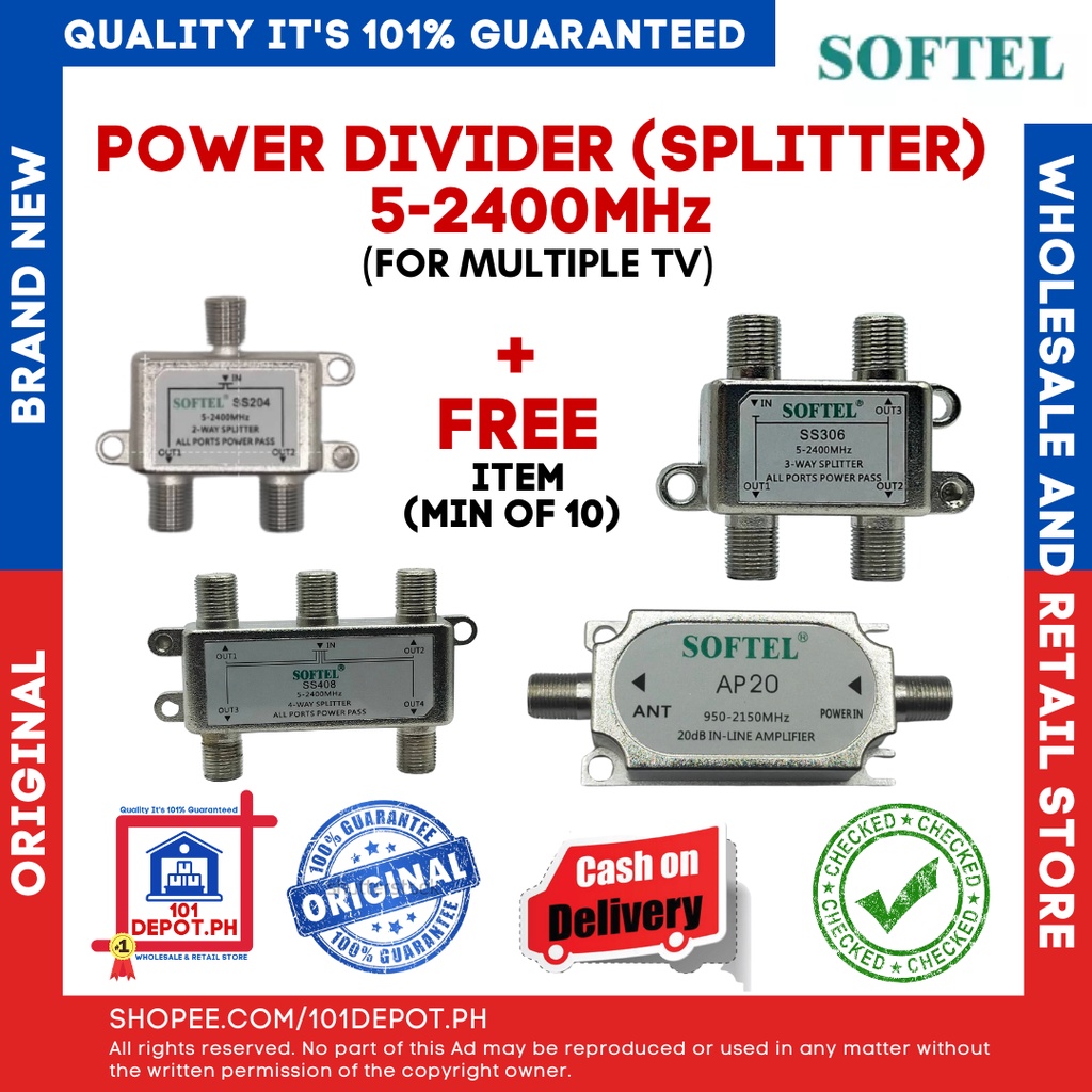 SOFTEL 2 WAY DIVIDER / 3 WAY DIVIDER/ 4 WAY DIVIDER / BOOSTER IN-LINE ...