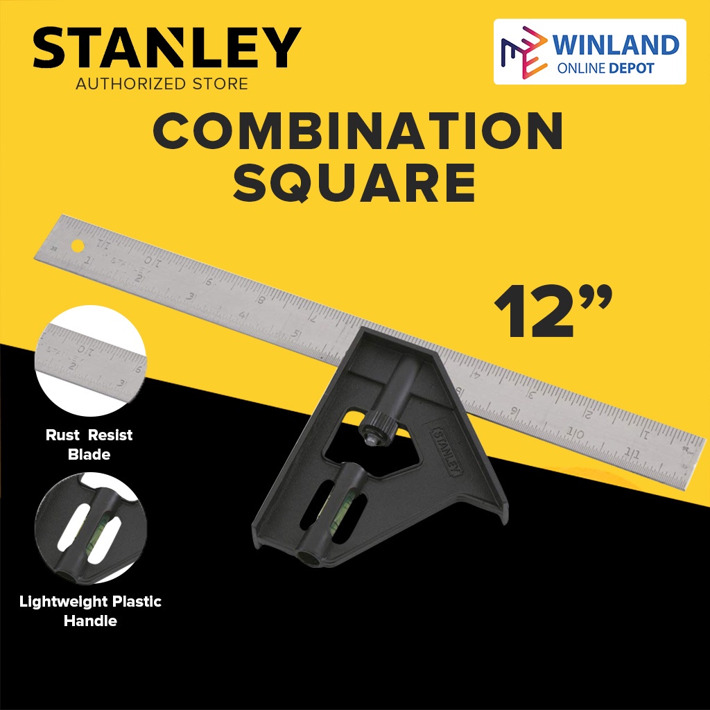 STANLEY by Winland 12inch Plastic Combination Try Square 46-012 ...