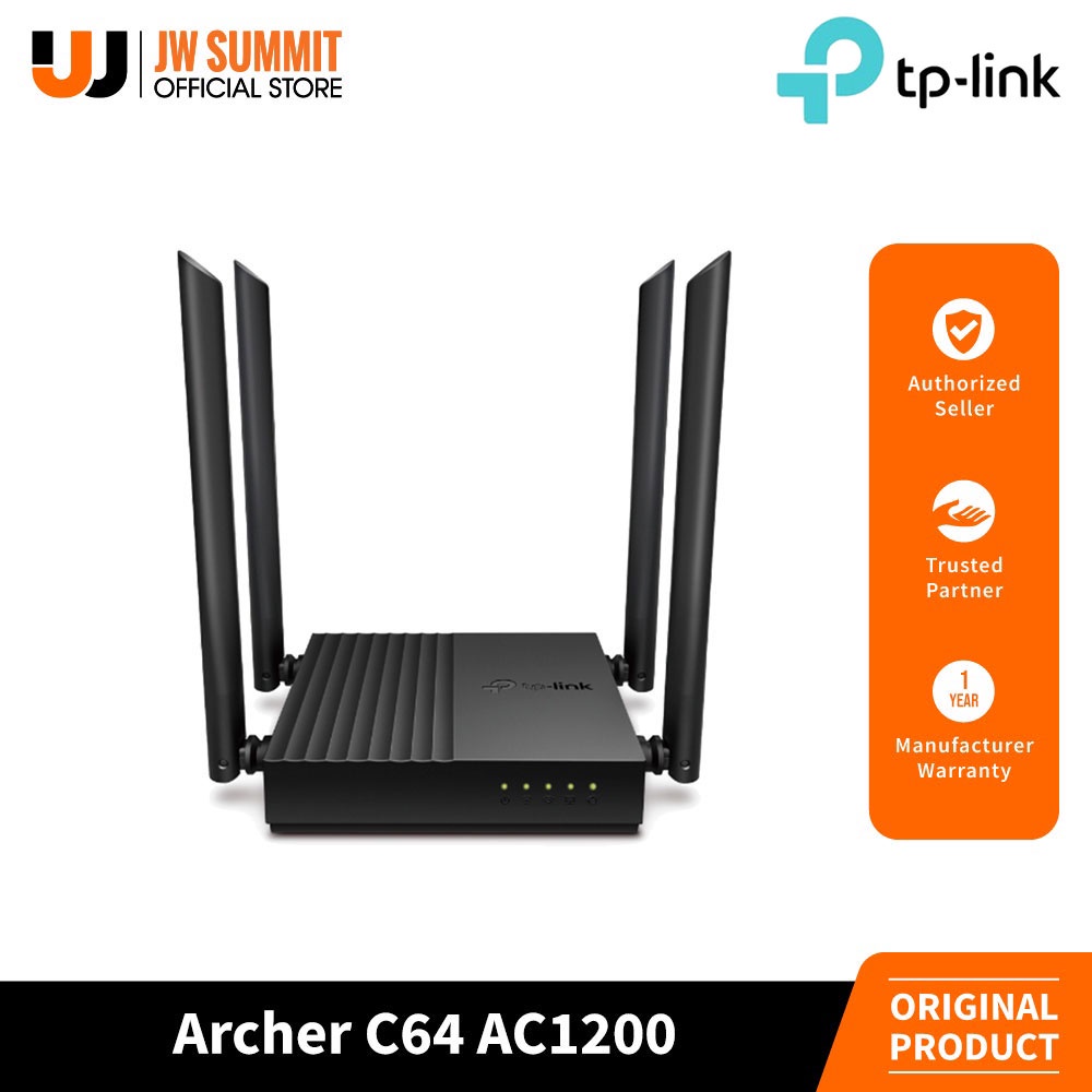 TP-Link Archer C64 AC1200 Dual-Band 5GHz 867 Mbps 2.4GHz 400 Mbps ...