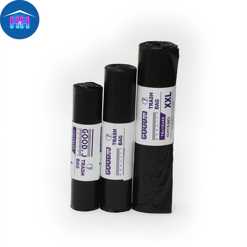 H&H Garbage Bags - 10/25pcs High Quality Trash Bag Disposable Plastic ...
