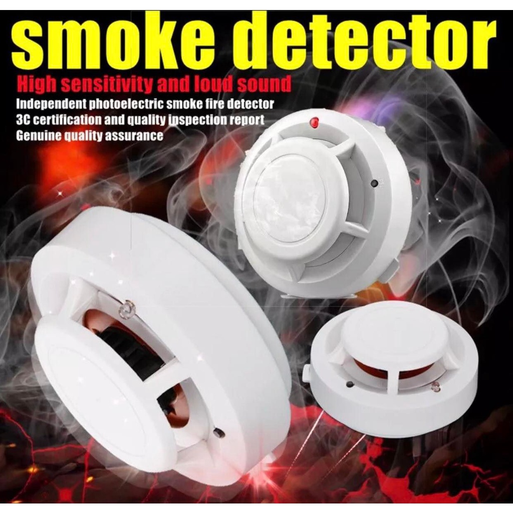 Photoelectric Sensitive Sensor Smoke Detector Fire Alarm For Family ...