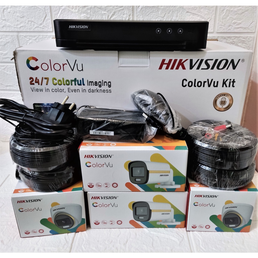 HIKVISION | TVI-LITE-4CH2D2B-2MP-COLORVU | 2MP/ 4CH LITE 24/7 COLORVU CCTV KIT | Shopee Philippines