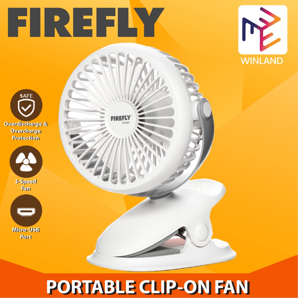 FIREFLY by Winland 3-speed Portable Clip-on Fan FEL805 | Shopee Philippines