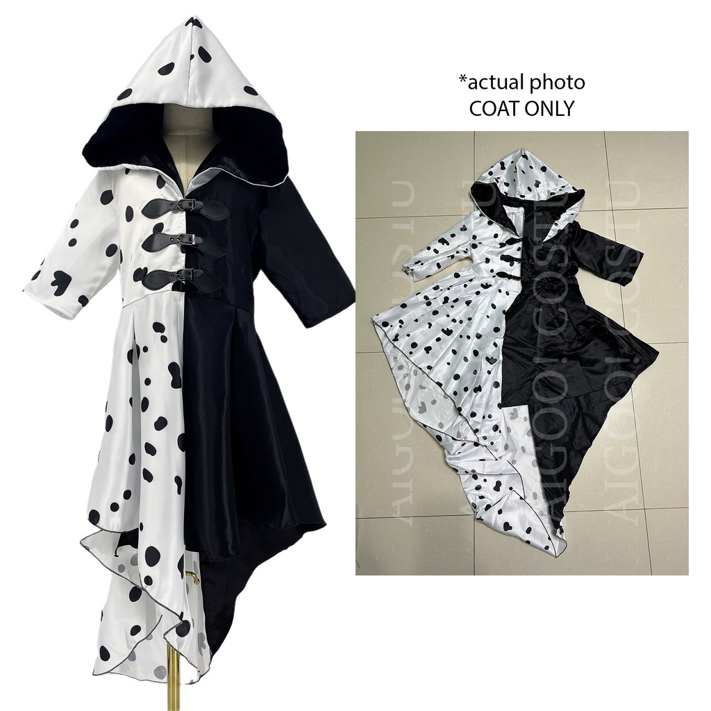 Disney Cruella De Vil Costume for Women Movie Character Cosplay for ...