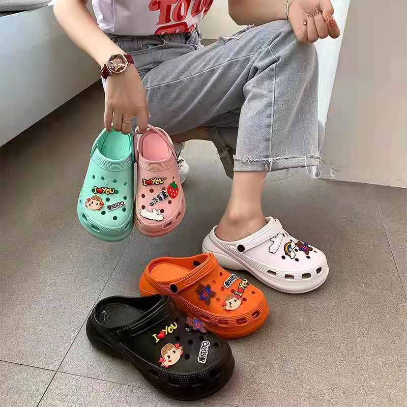 New Crocs Korean Classic Platform Clog Beach Sandals for women | Shopee ...