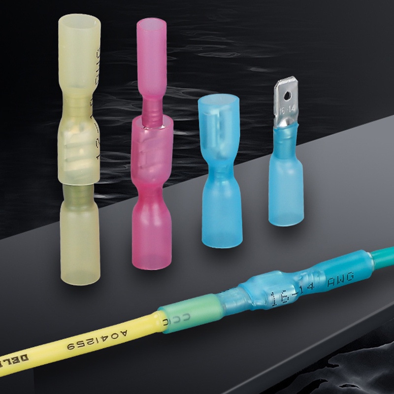 50PCS Heat Shrink Spade Connectors Electrical Terminals Female Male ...