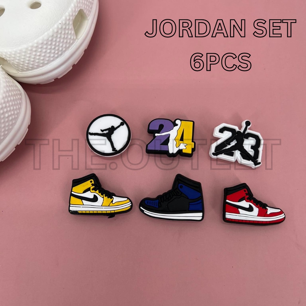 CROCS CLOGS JIBBITZ ACCESSORY JORDAN DESIGN SET (CROCS NOT INCLUDED ...