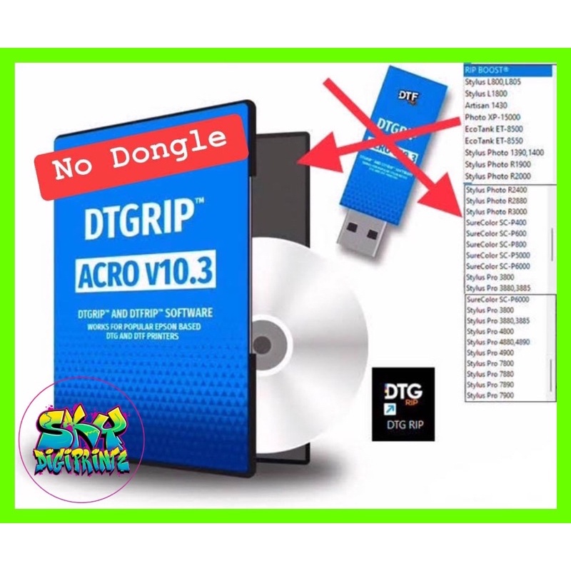 DTF Acrorip Ver.10 No Need to Use USB Dongle (Message us before check ...