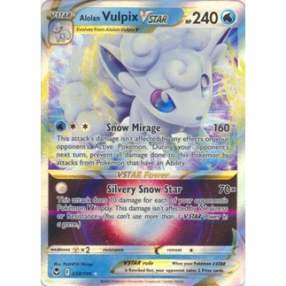 Alolan Vulpix VSTAR - 034/195 - Ultra Rare Sword & Shield: Silver Tempest Singles | Shopee ...