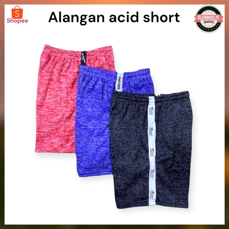 Alangan acid shorts with side design | Shopee Philippines
