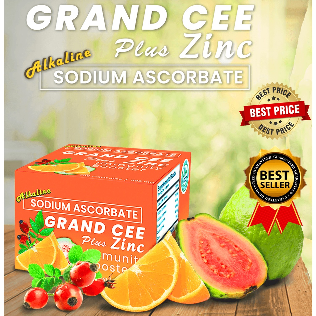 Grand Cee (Vitamin C, Sodium Ascorbate, Zinc) | Shopee Philippines