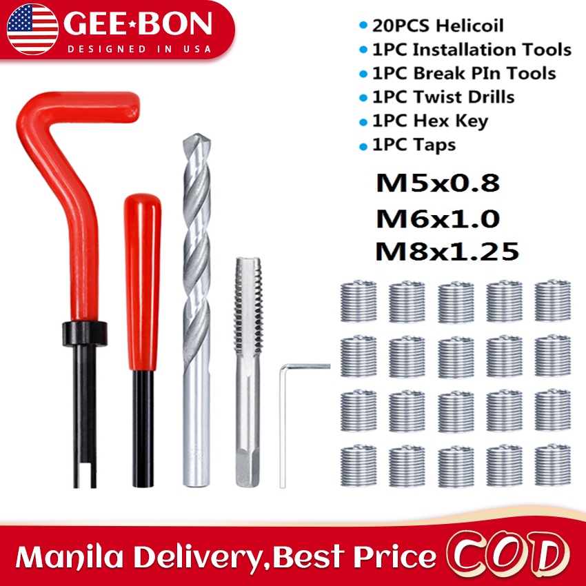 GEEBON 30PCS Thread Repair Insert Kit Screw Thread Inserts for ...