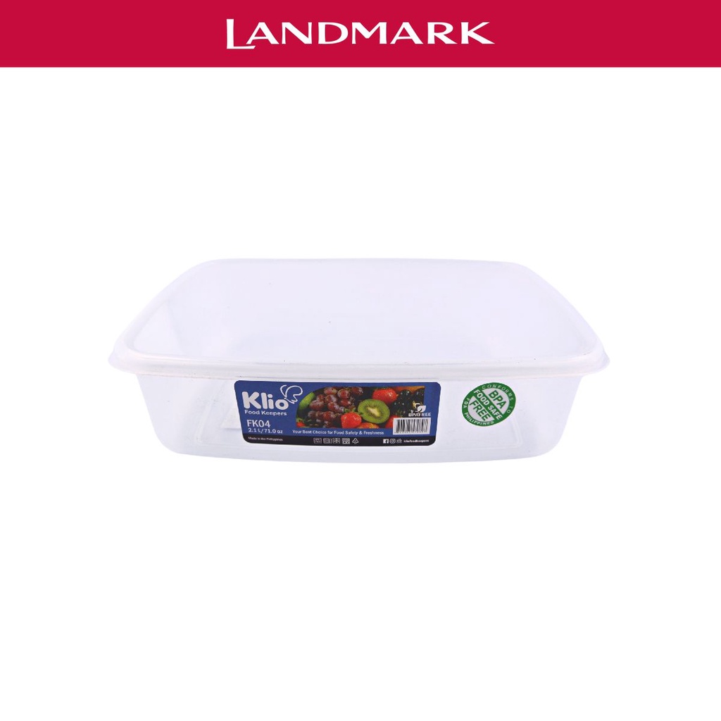 Klio Rectangle Food Keeper 2.1L | Shopee Philippines