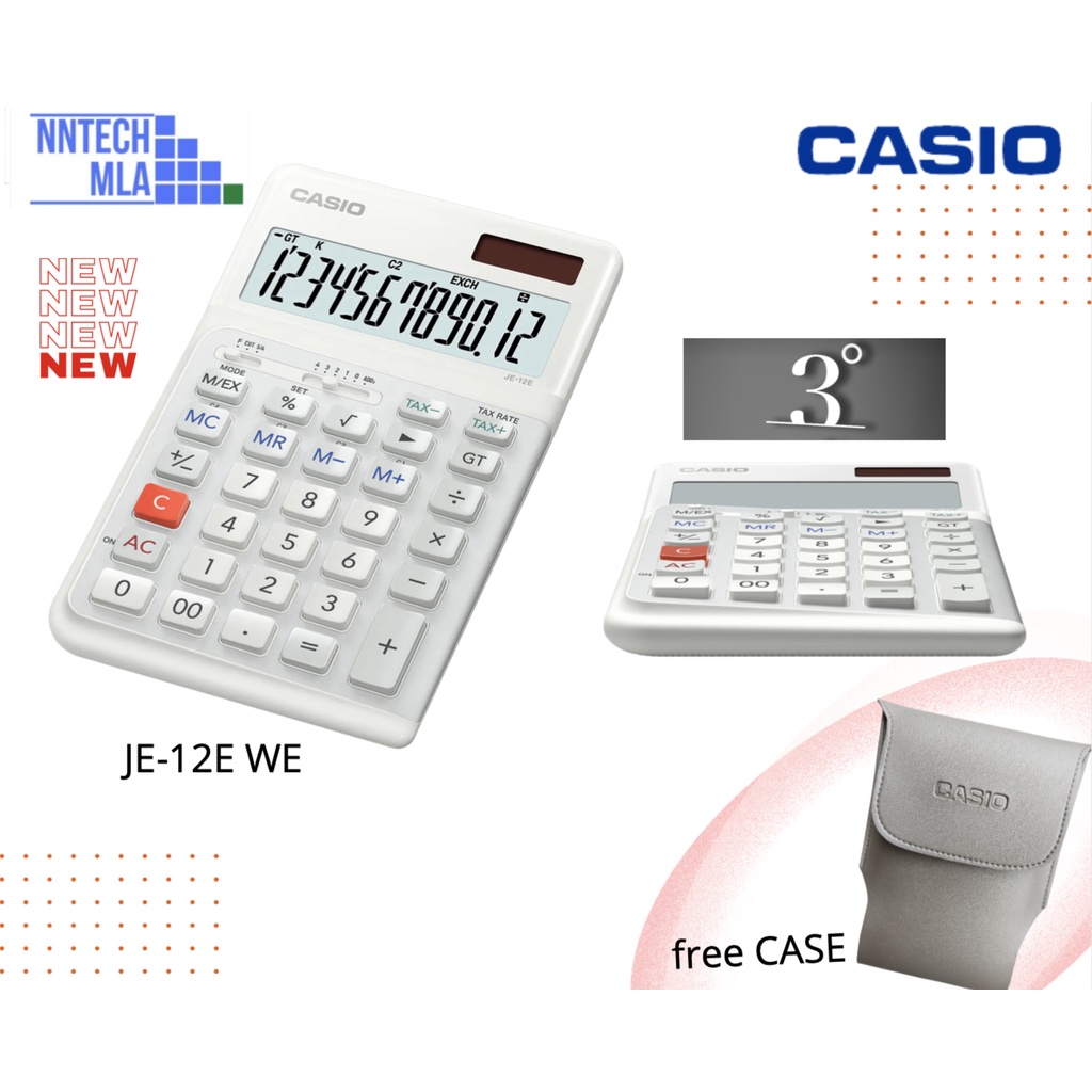 CASIO JE12E ERGONOMICS DESKTOP CALCULATOR | Shopee Philippines