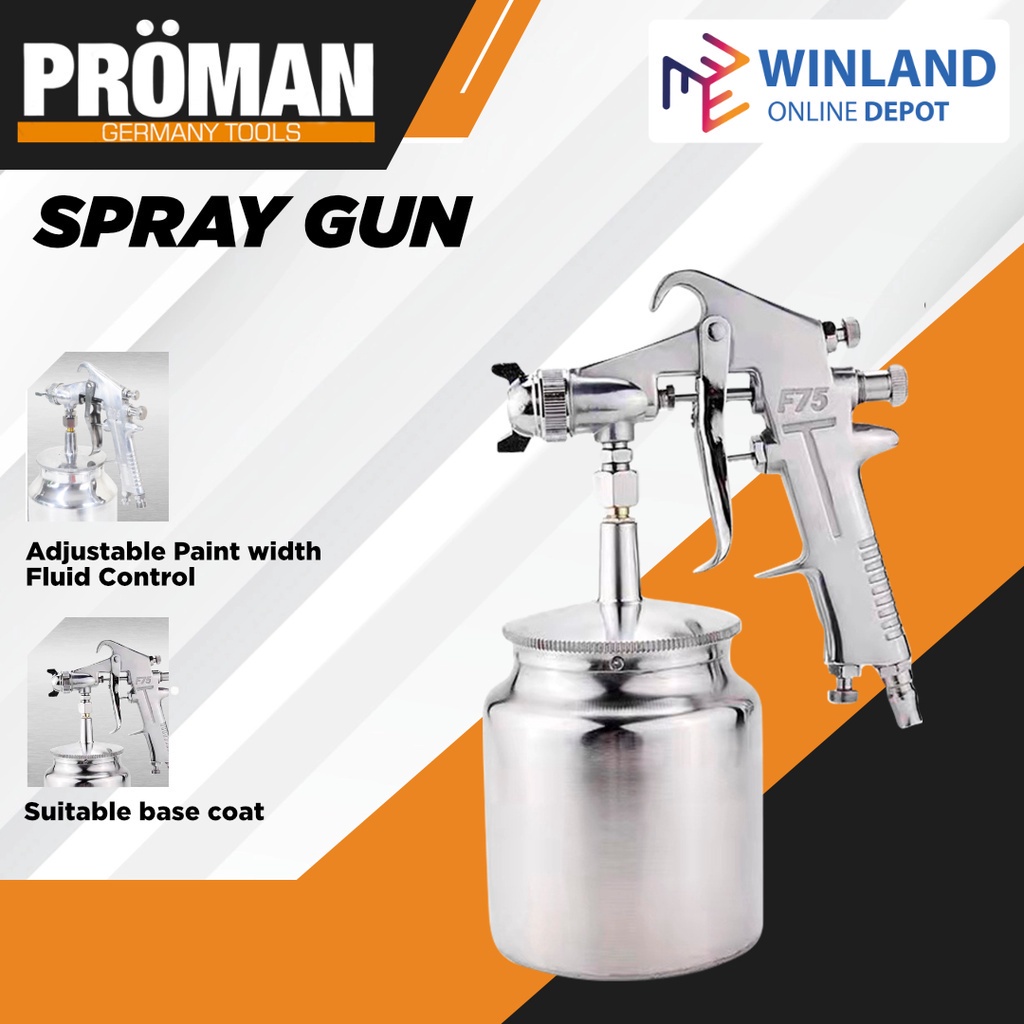 PROMAN by Winland Germany Tools Air Spray Gun For Base Coat F-75S ...