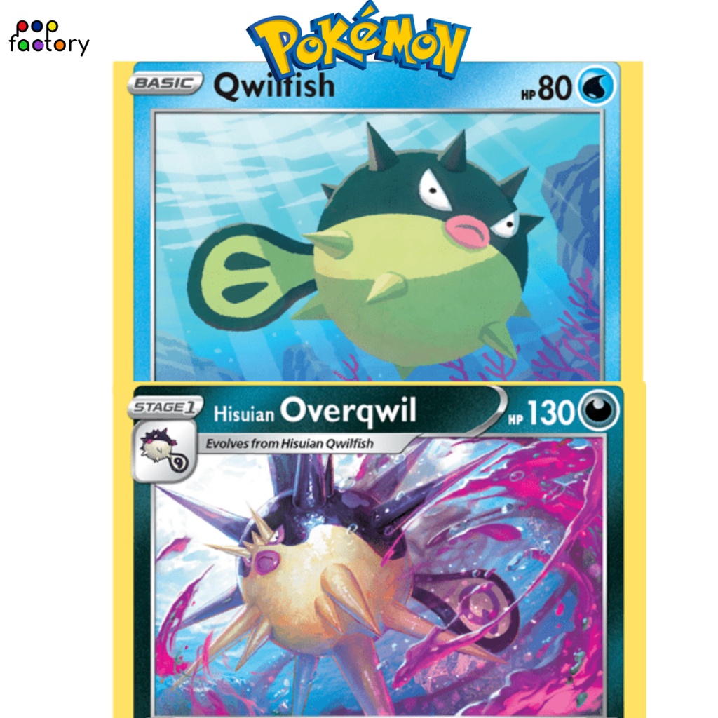 Qwilfish, Hisuan Qwilfish, Overquil Pokemon Cards TCG (2nd Gen Pokemon ...