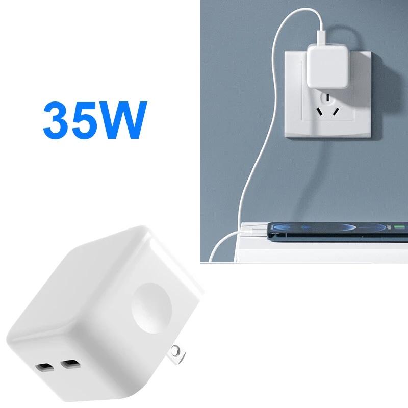 35W USB C Power Adapter Cube PD Fast Charger Cable For iPhone 14 13 12 ...