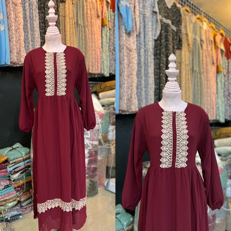 jakarta muslim dress ceruti | Shopee Philippines